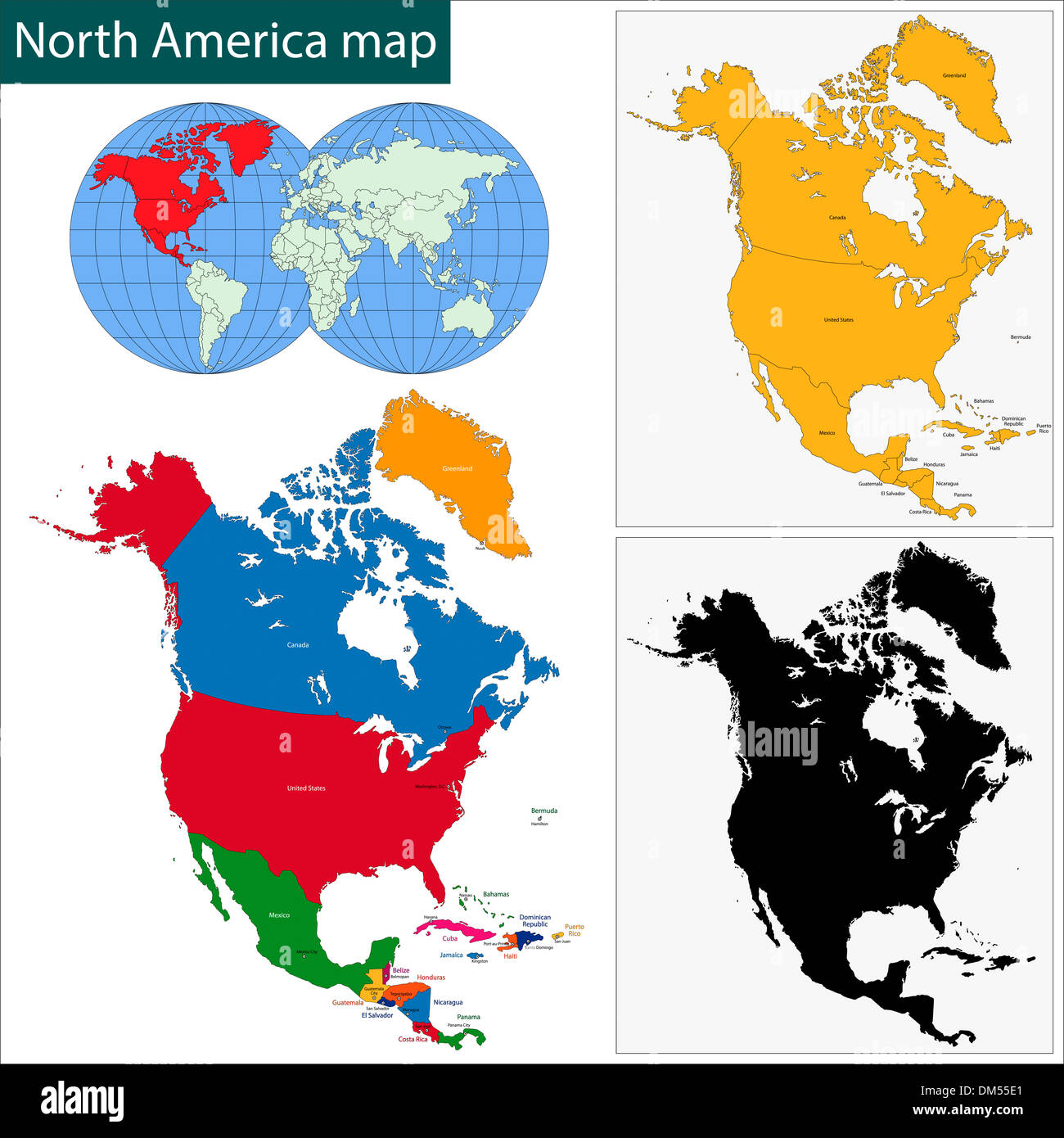 North America map Stock Photo - Alamy