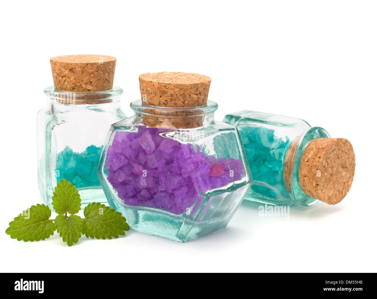 Aromatic natural mineral salt isolated on white background Stock Photo ...