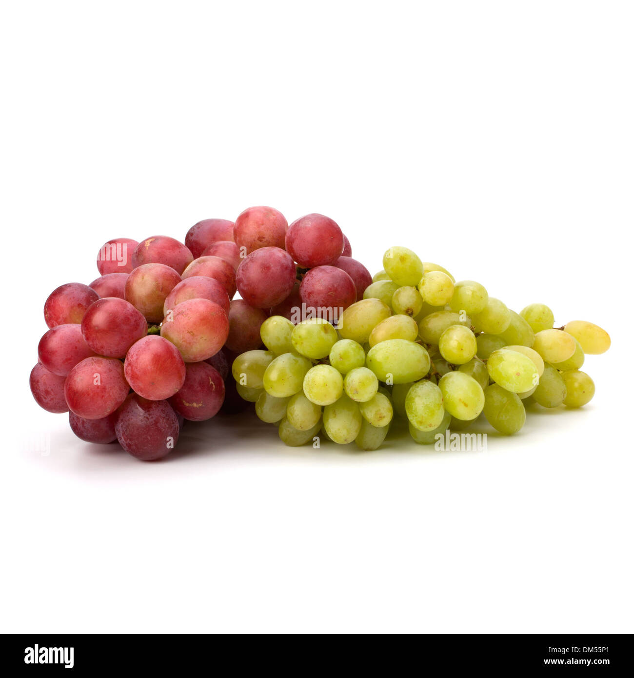 Perfect bunch of white and red grapes isolated on white background ...