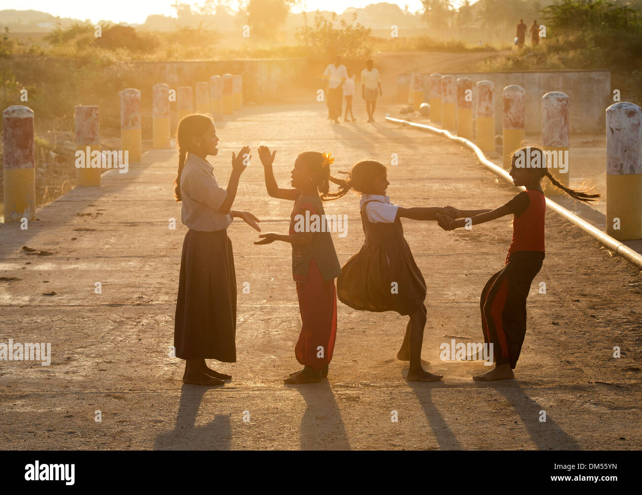 Indian Children Playing Outside