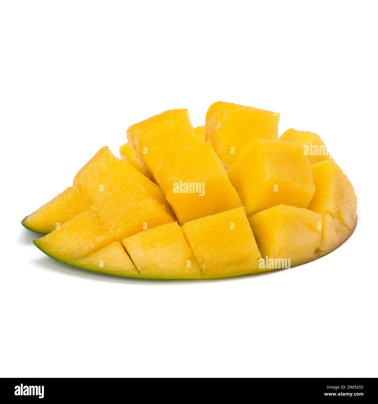 Mango sliced part isolated on white background Stock Photo - Alamy