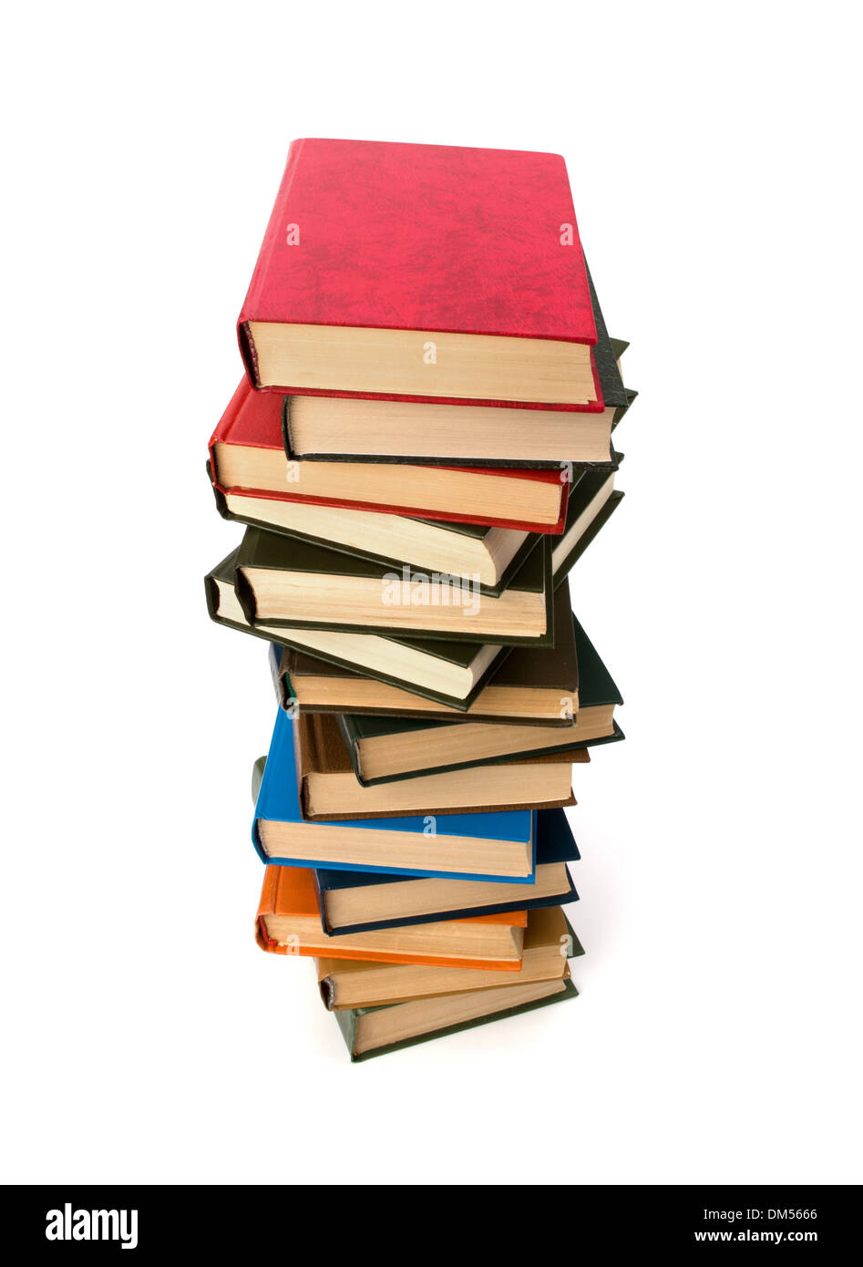 book stack isolated on white background Stock Photo - Alamy