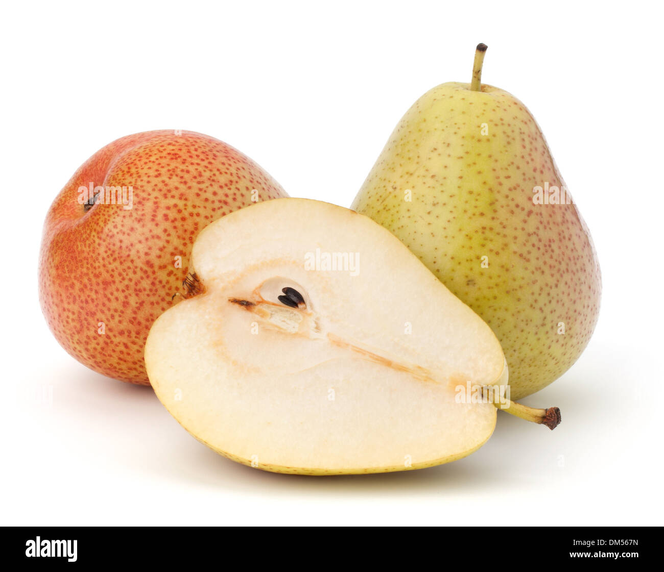 Pear fruits isolated on white background Stock Photo - Alamy