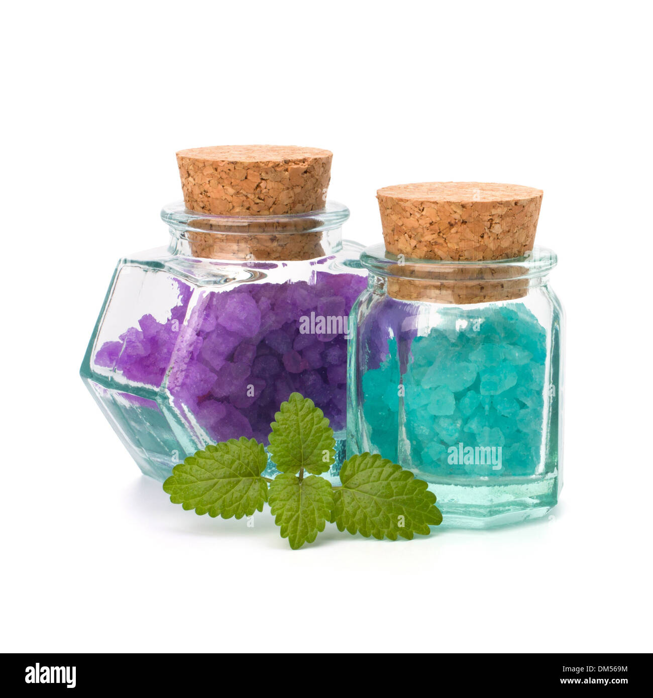 Aromatic natural mineral salt isolated on white background Stock Photo ...