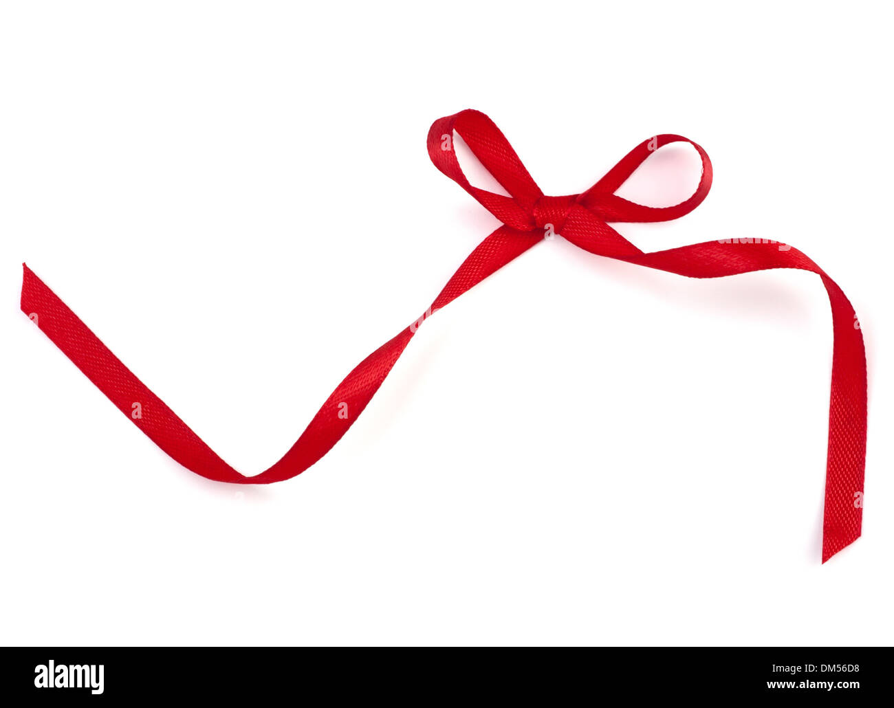 Beautiful red gift ribbon bow isolated on white background Stock Photo ...