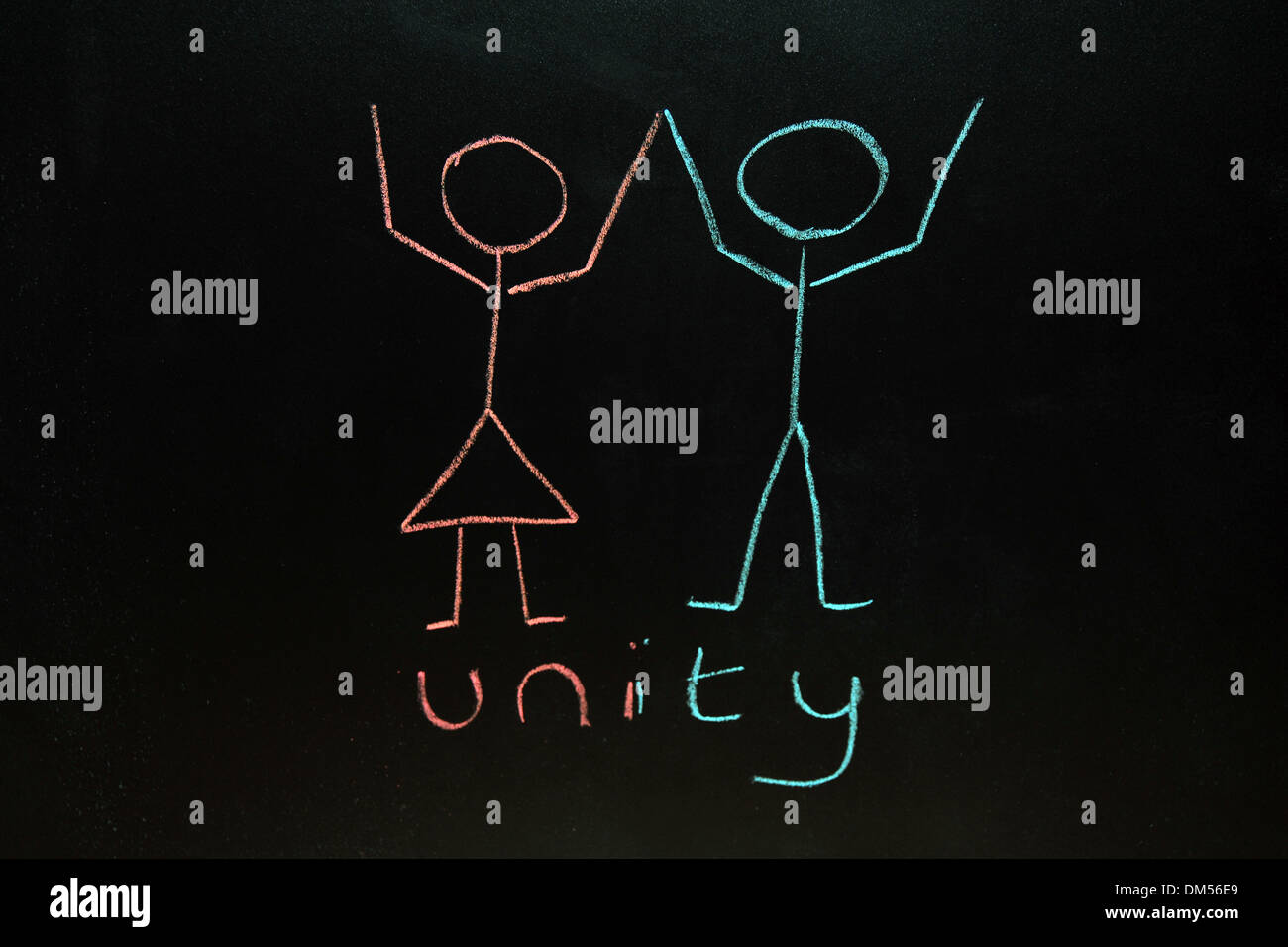 Unity drawn on a blackboard in chalk Stock Photo - Alamy