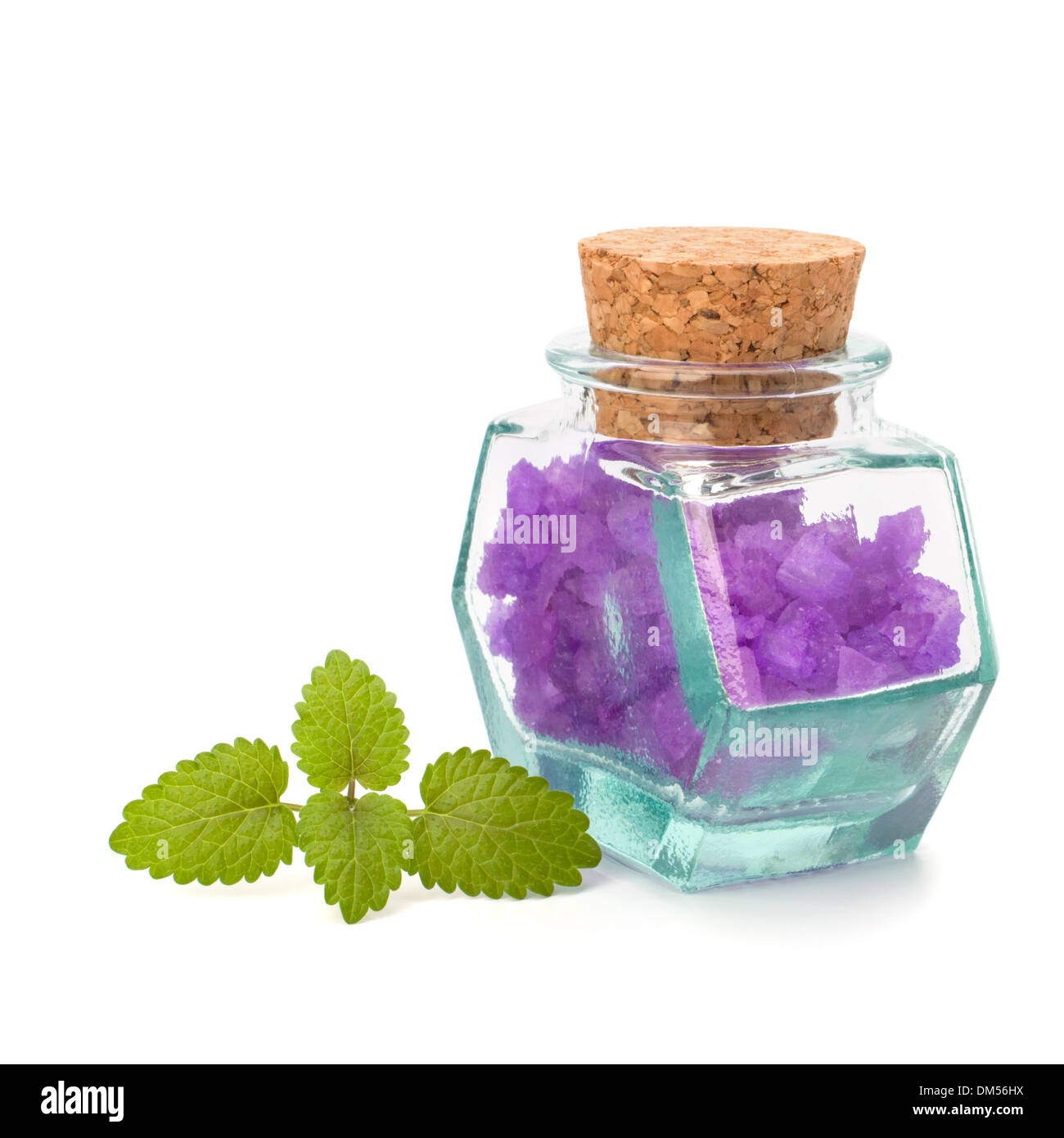 Aromatic natural mineral salt isolated on white background Stock Photo ...