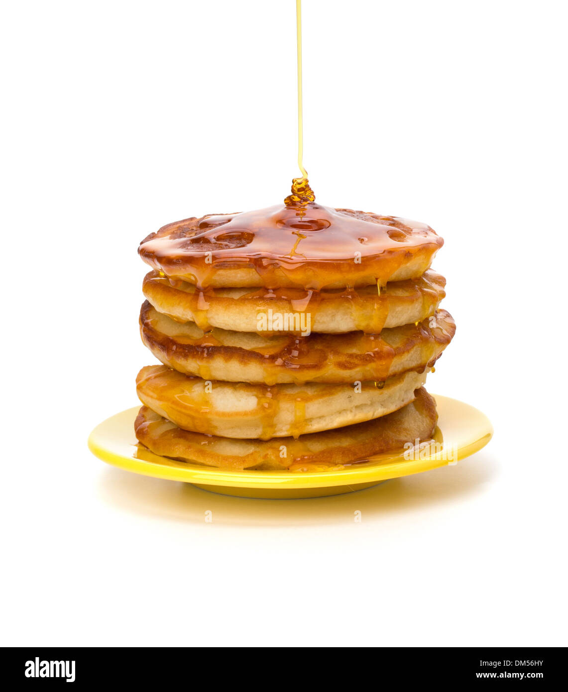 Pancakes stack on white background Stock Photo - Alamy
