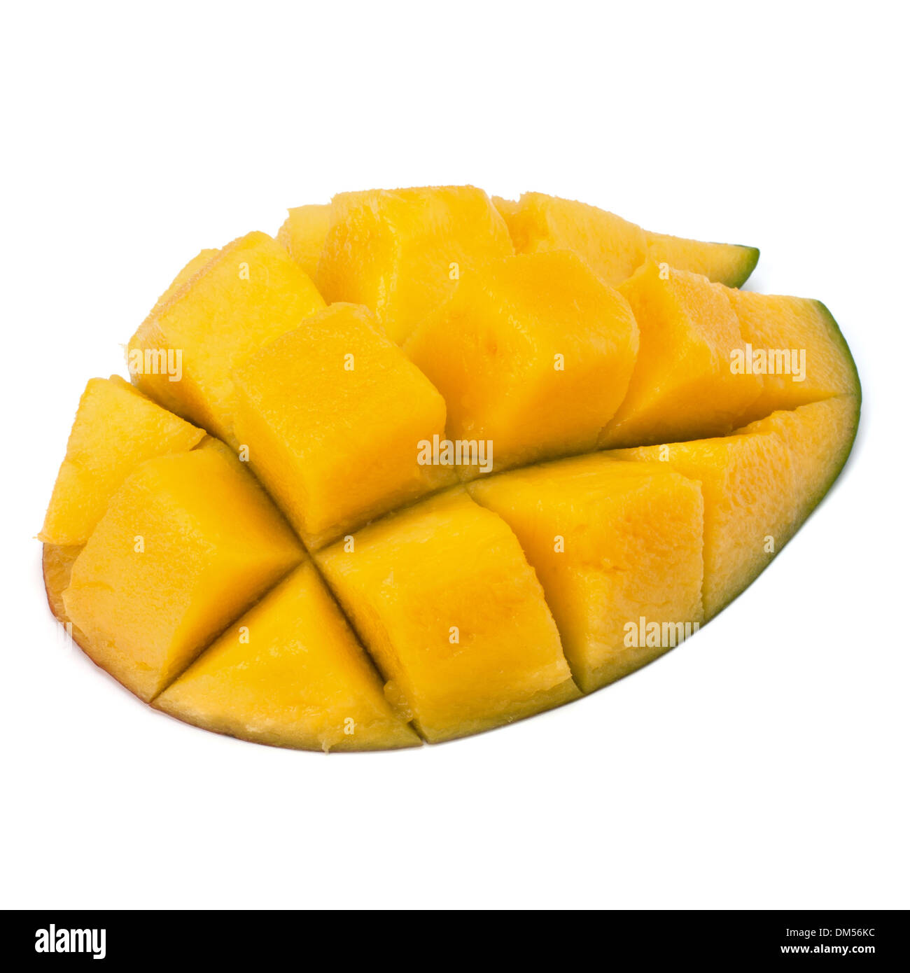 Mango sliced part isolated on white background Stock Photo - Alamy