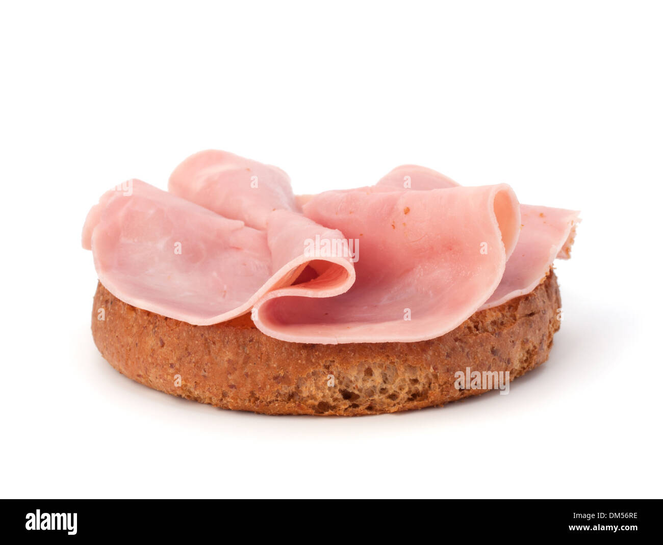 healthy sandwich with smoked ham isolated on white background Stock ...
