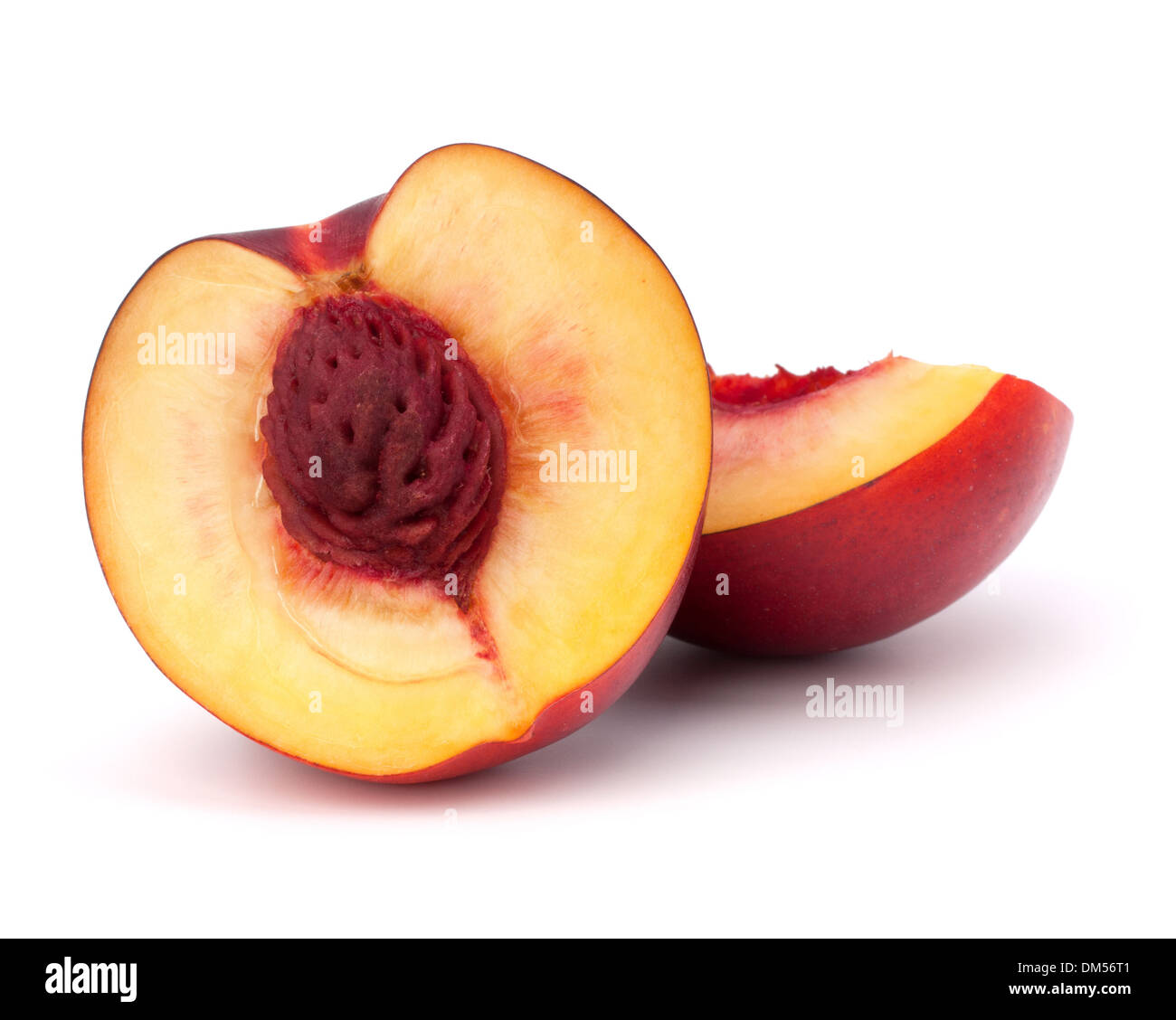 Nectarine fruit isolated on white background Stock Photo - Alamy