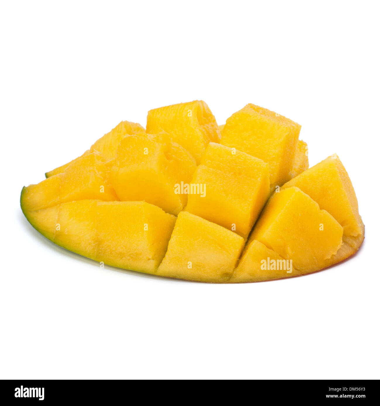 Mango sliced part isolated on white background Stock Photo - Alamy