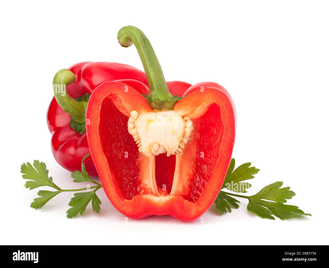 red pepper isolated on white background Stock Photo - Alamy