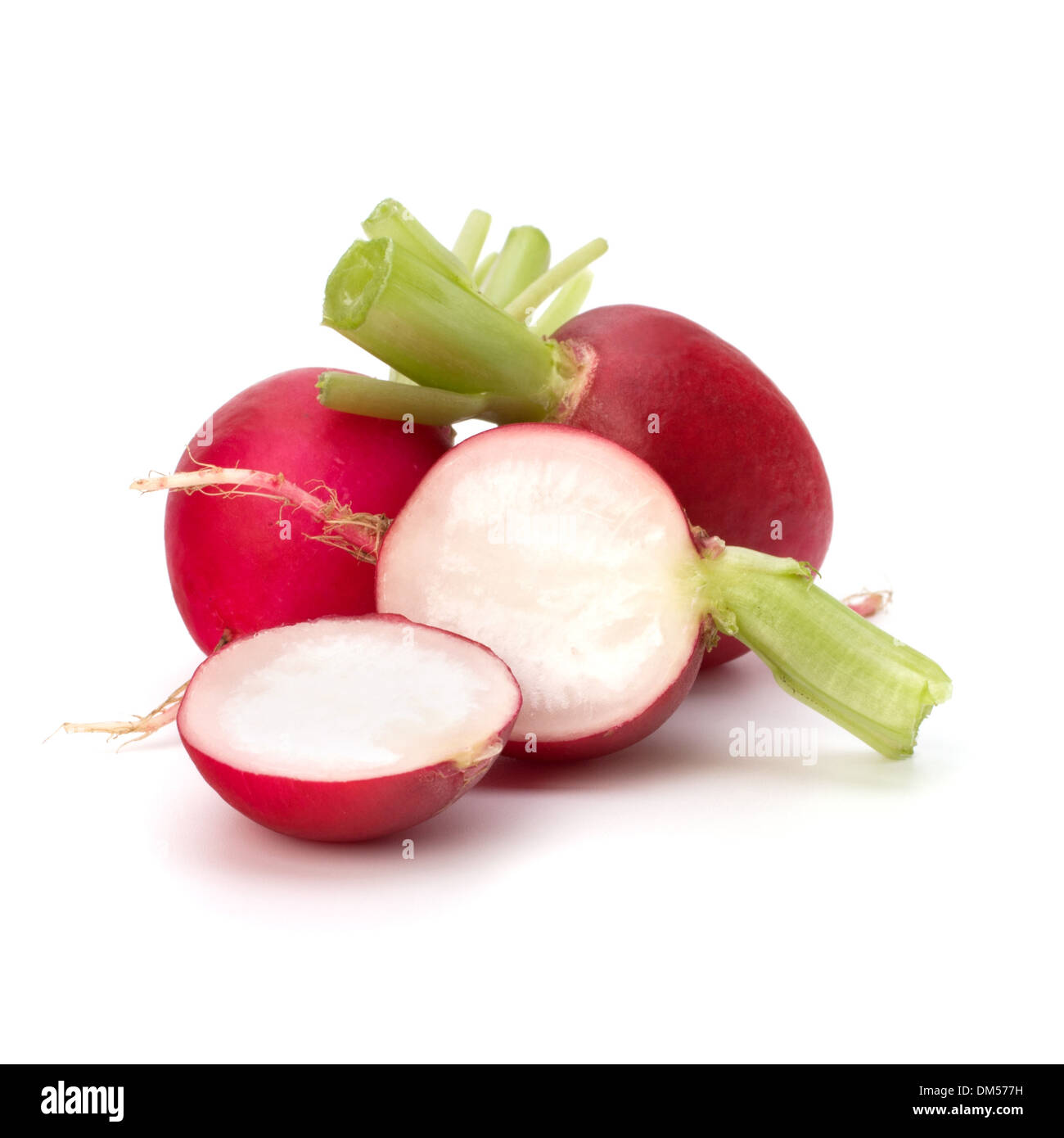 Small garden radish isolated on white background Stock Photo - Alamy