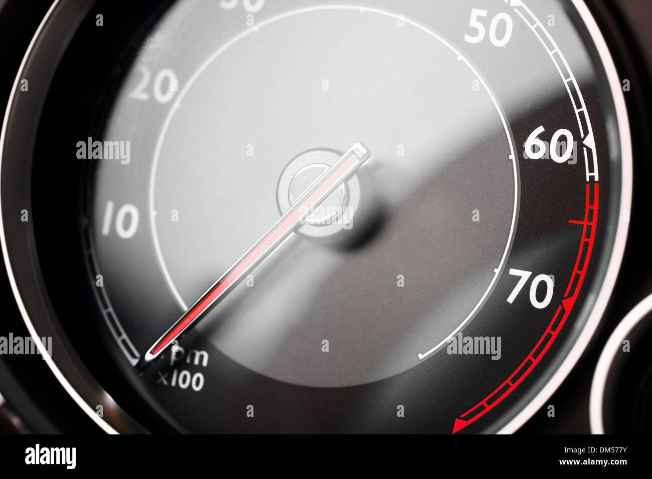 Detail of a tachometer in a car Stock Photo - Alamy