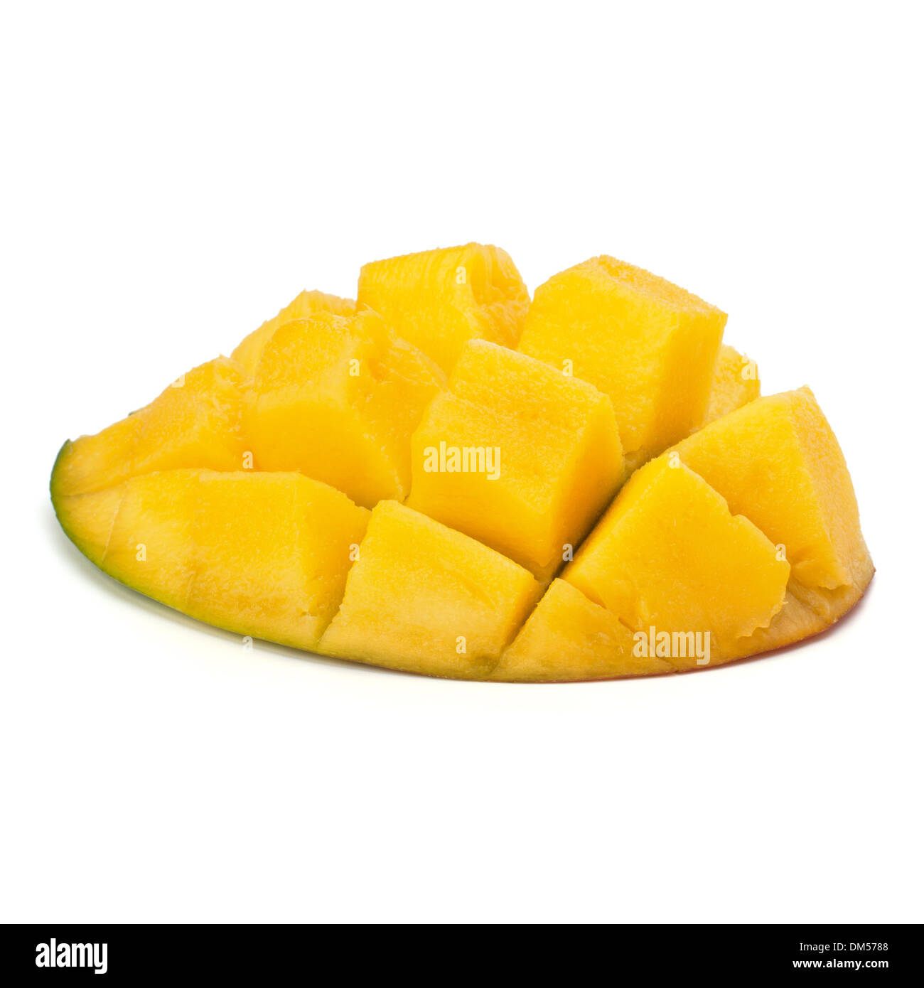 Mango sliced part isolated on white background Stock Photo - Alamy