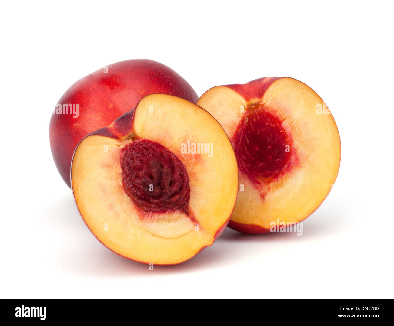 Nectarine fruit isolated on white background Stock Photo - Alamy