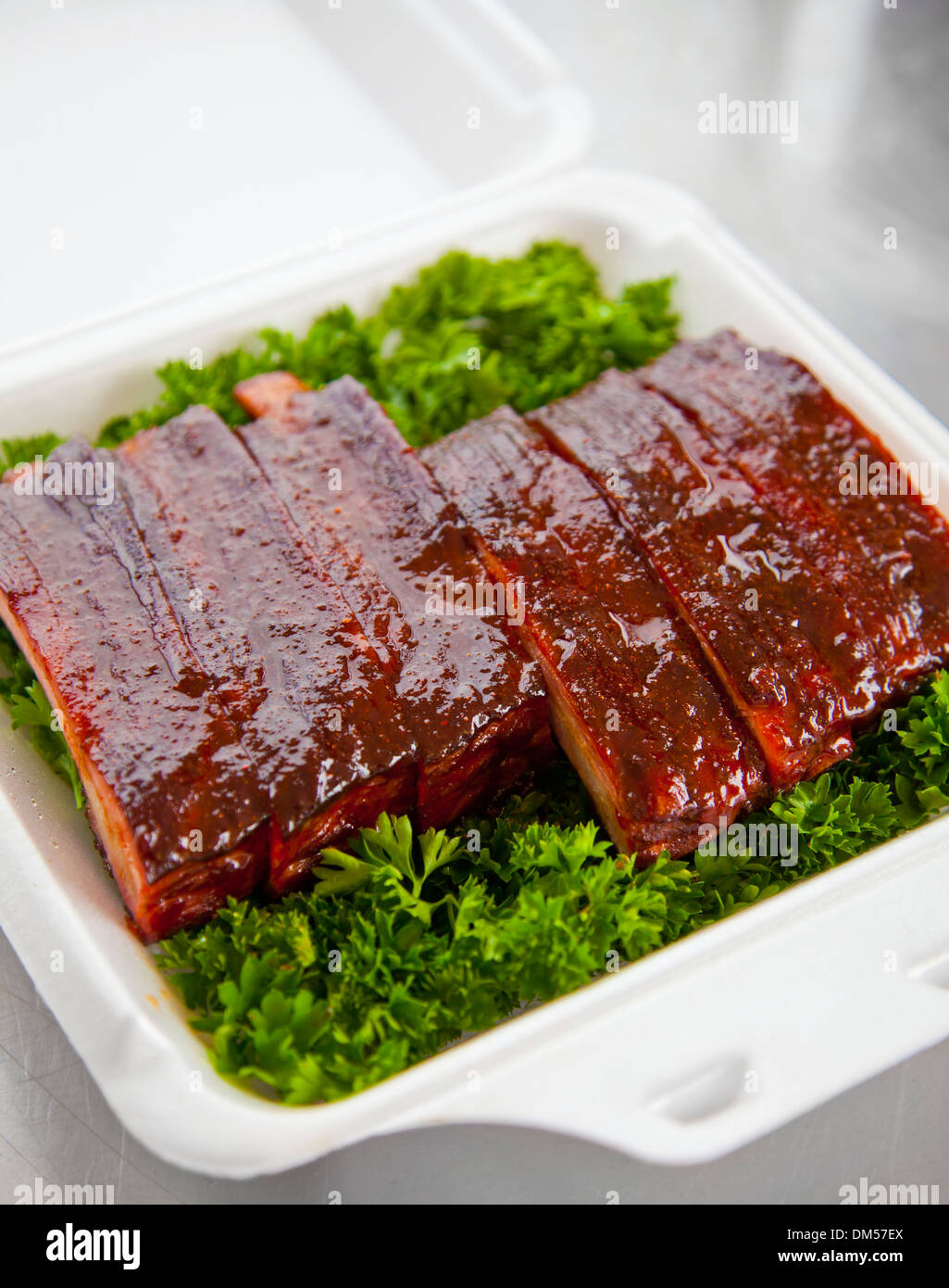 Bbq ribs in a box hi-res stock photography and images - Alamy