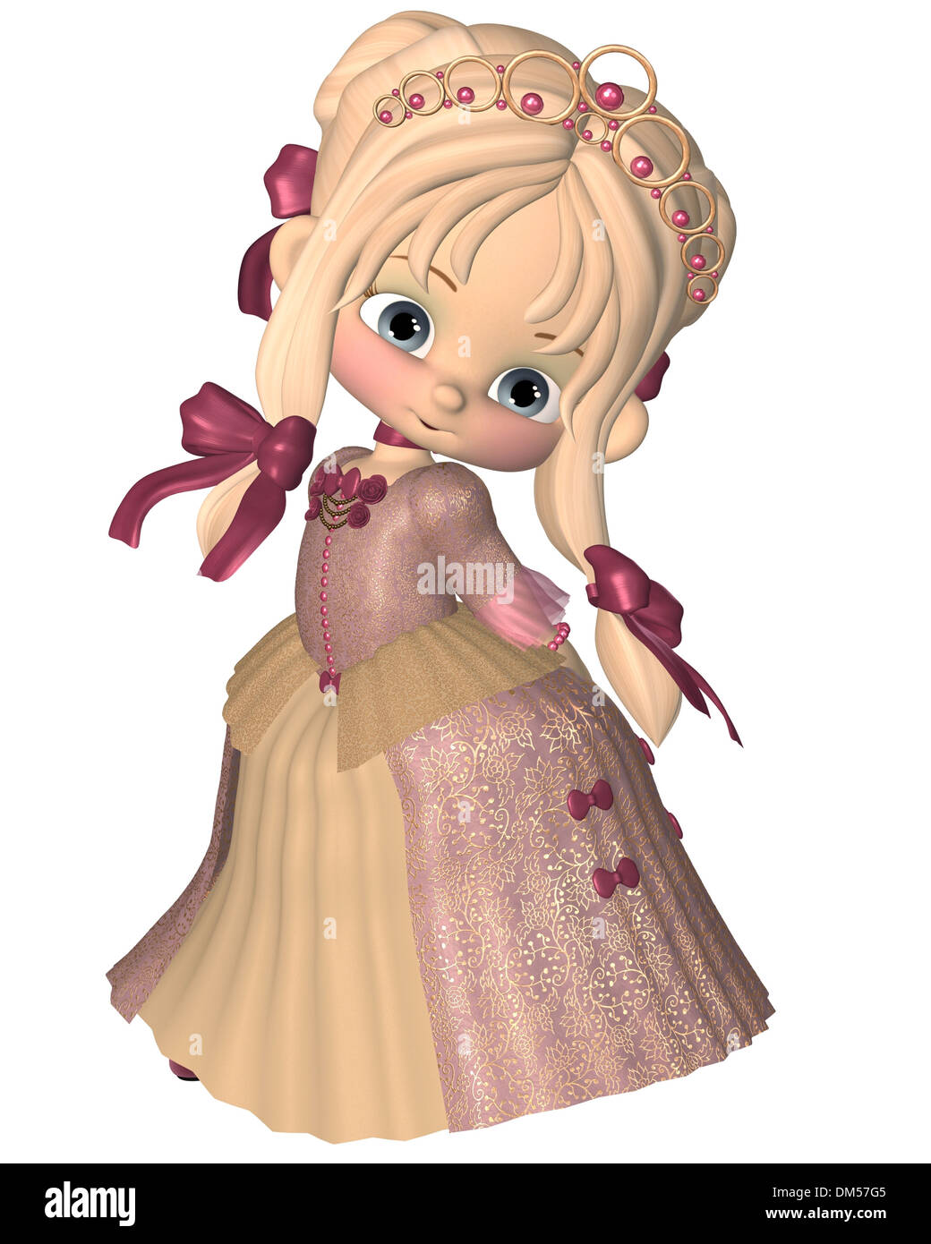 Cute Little Toon Princess Stock Photo - Alamy