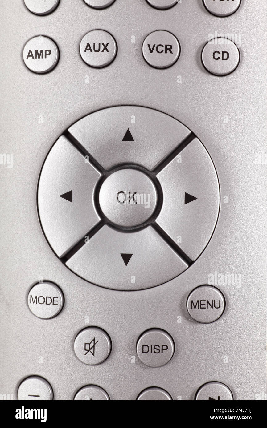 Silver Remote Control close up Stock Photo - Alamy