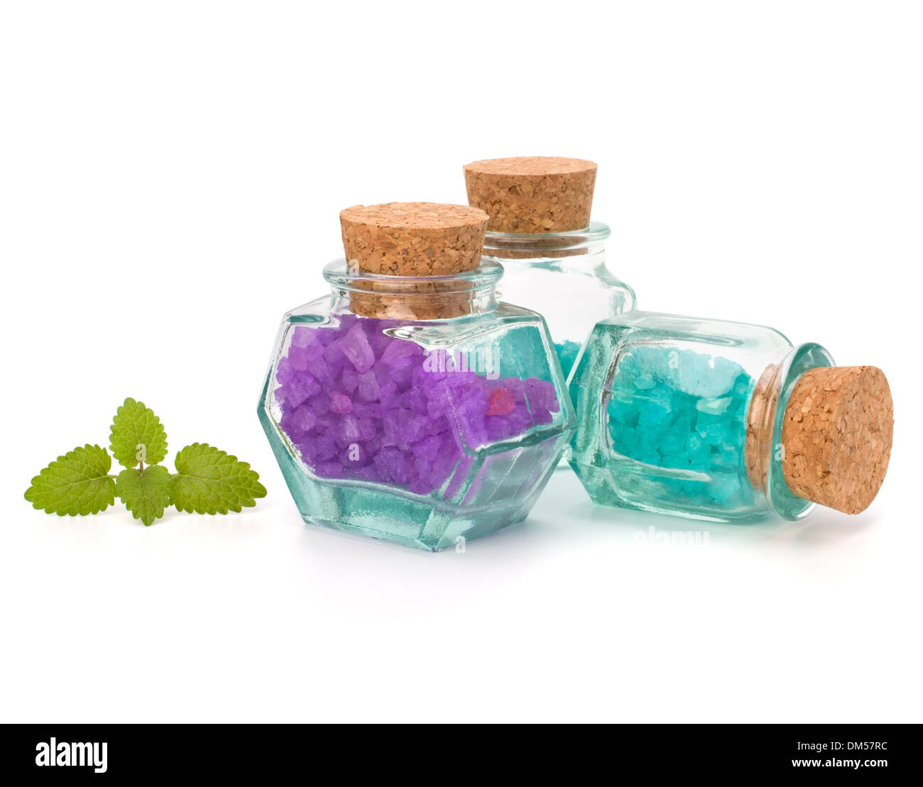 Aromatic natural mineral salt isolated on white background Stock Photo ...