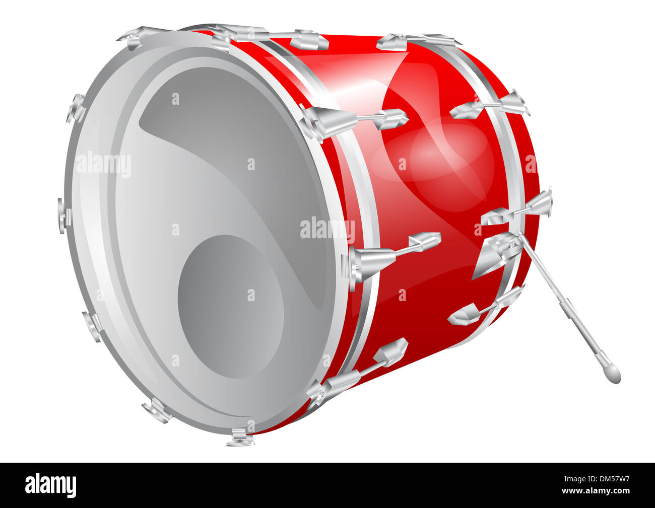 bass drum isolated on a white background Stock Photo - Alamy