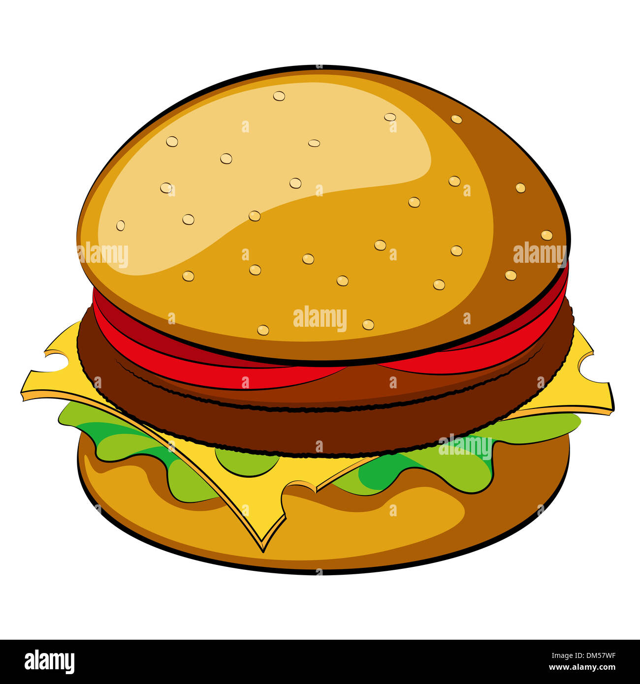 Burger drawing Cut Out Stock Images & Pictures - Alamy
