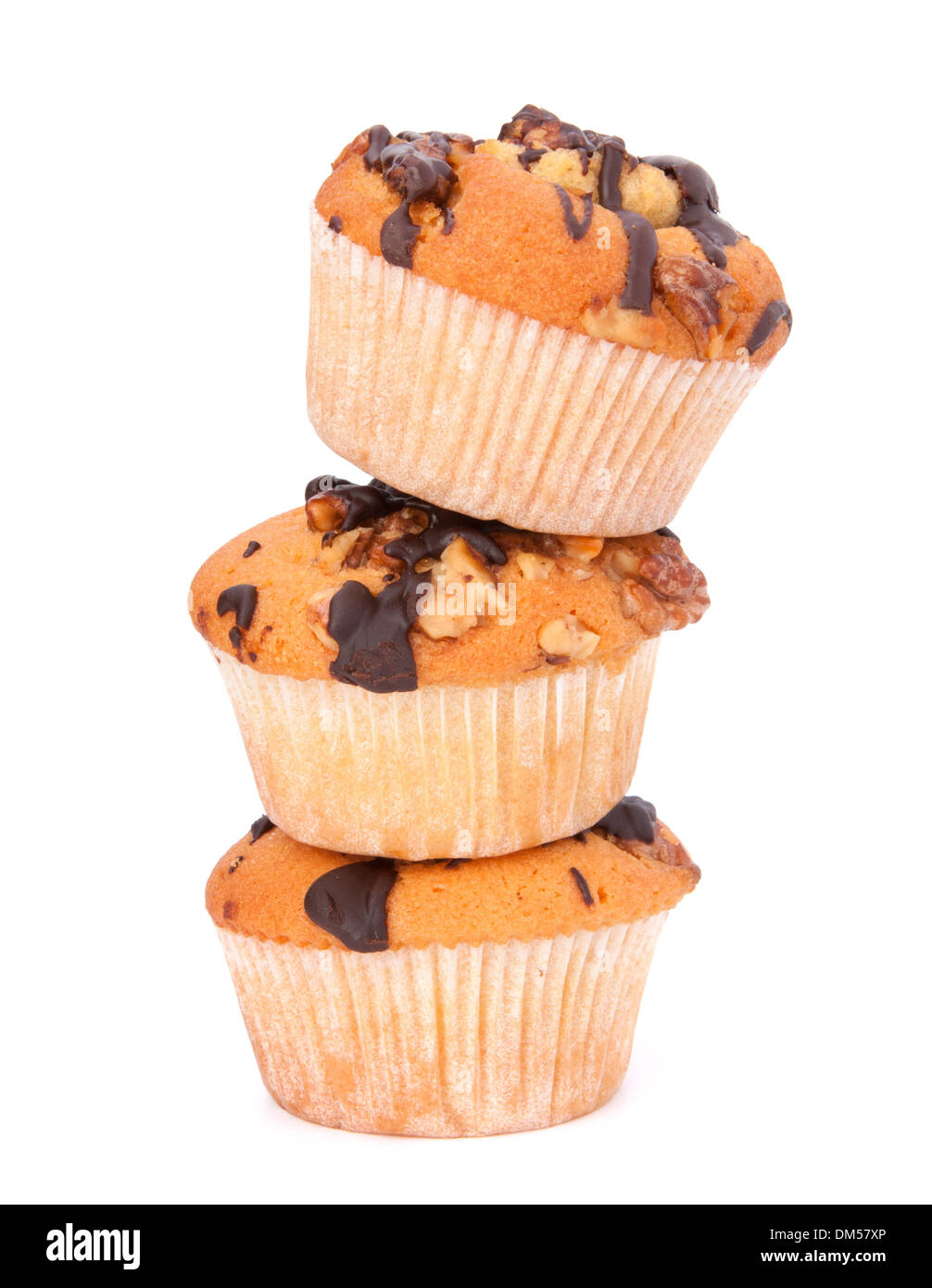 Stacked muffins isolated on white background Stock Photo - Alamy