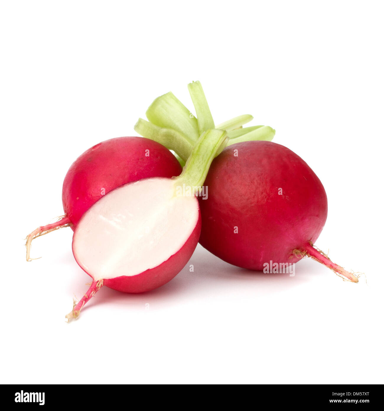 Small garden radish isolated on white background Stock Photo - Alamy