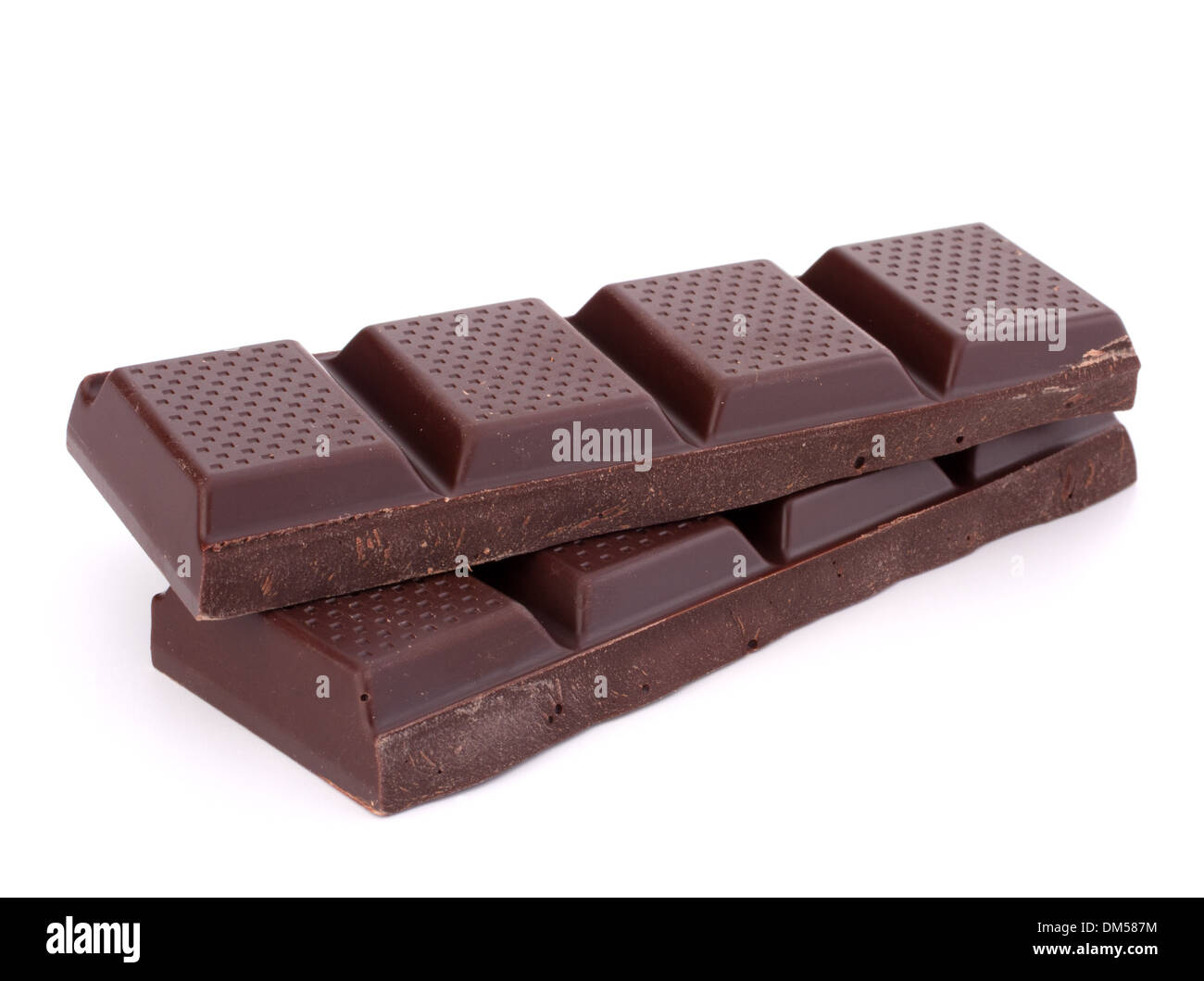 Chocolate bars stack isolated on white background Stock Photo - Alamy
