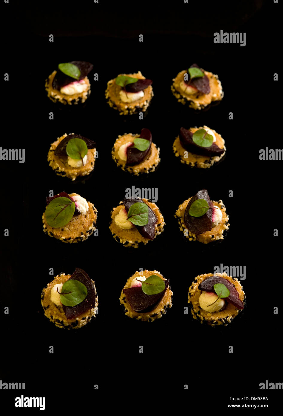 Beetroot cream cheese canapés hi-res stock photography and images - Alamy