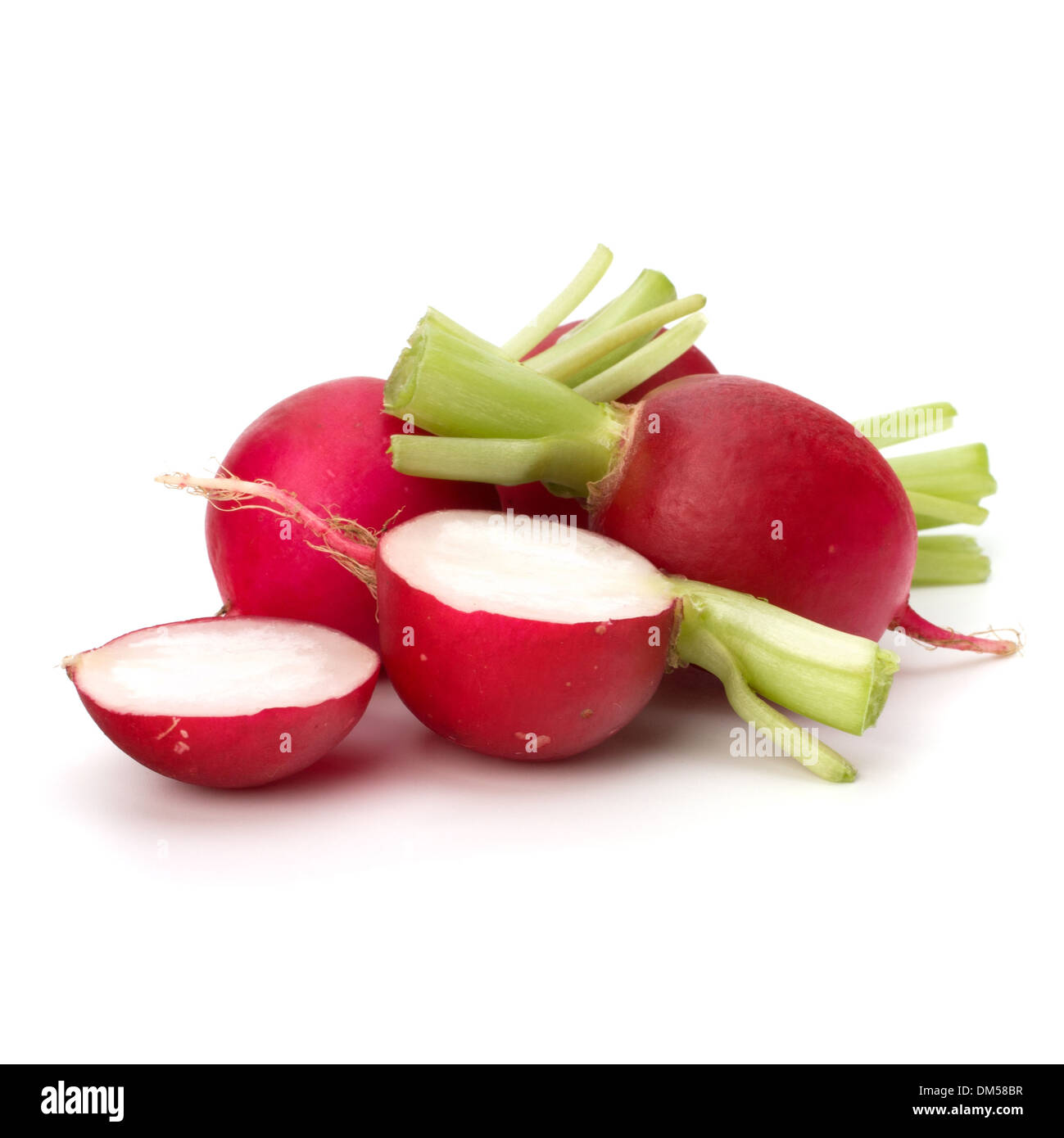 Small garden radish isolated on white background Stock Photo - Alamy
