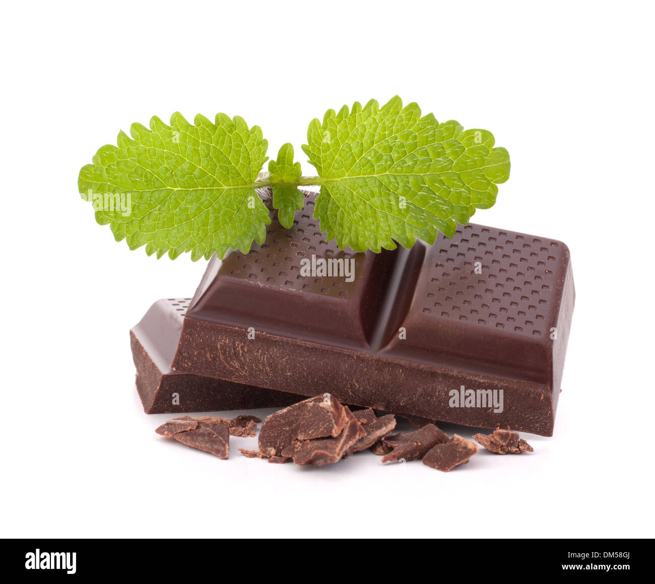 Chocolate bars stack isolated on white background Stock Photo - Alamy