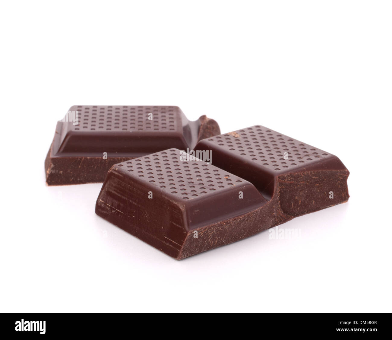 Chocolate bars stack isolated on white background Stock Photo - Alamy