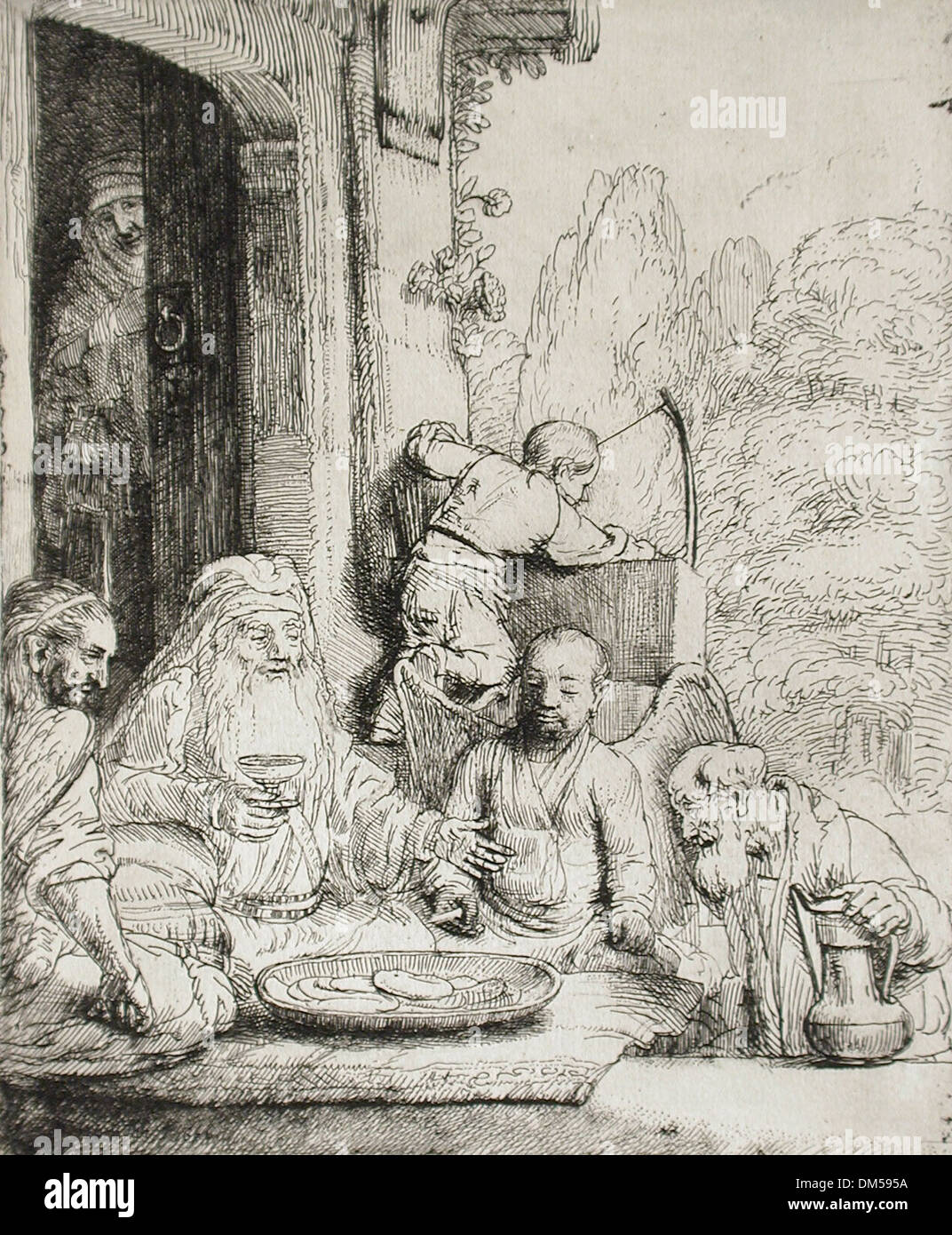 Abraham entertaining the angels hi-res stock photography and images - Alamy