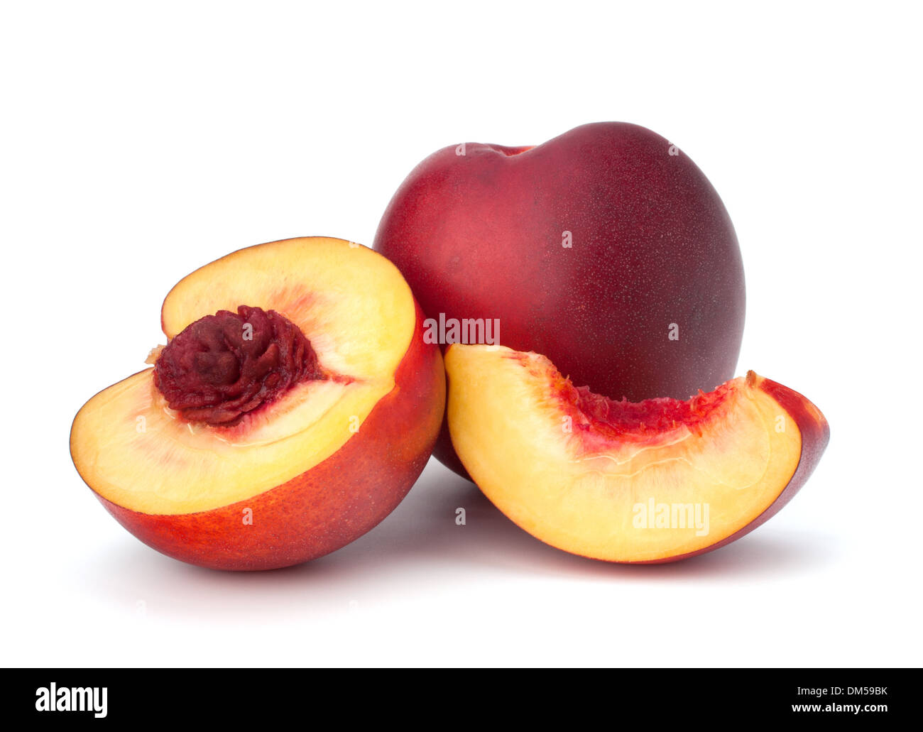 Nectarine fruit isolated on white background Stock Photo - Alamy