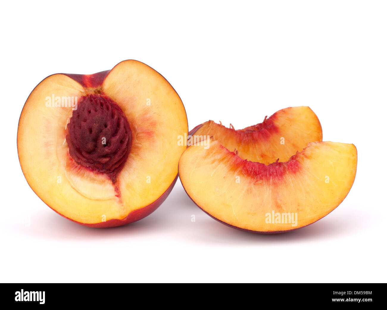 Nectarine fruit isolated on white background Stock Photo - Alamy