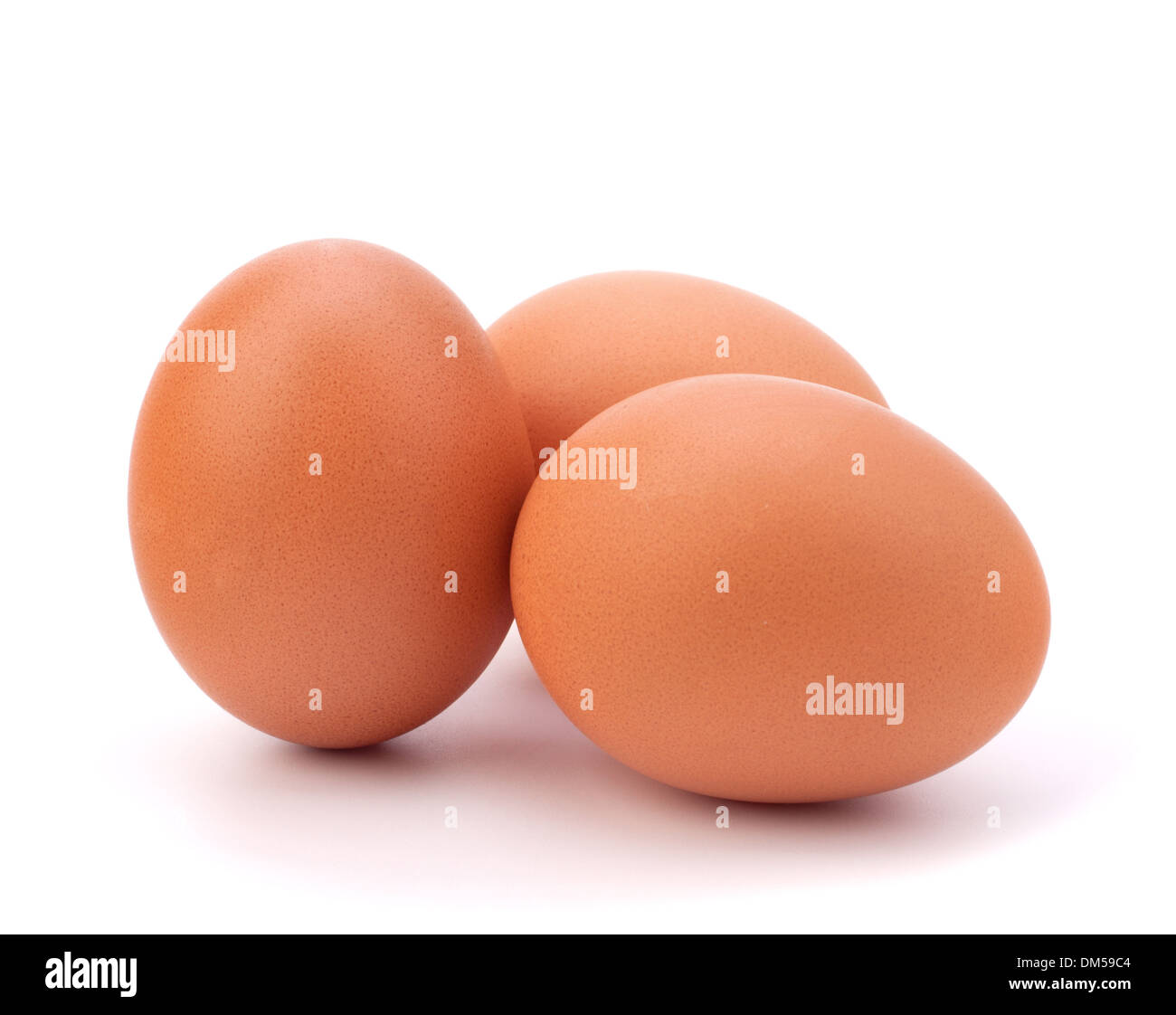 three eggs isolated on white background Stock Photo - Alamy