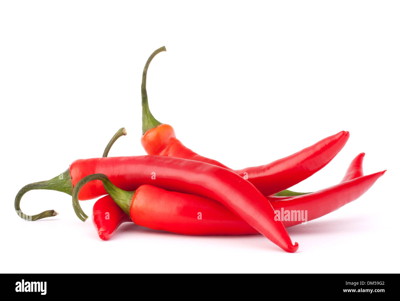 Hot red chili or chilli pepper isolated on white background cutout ...