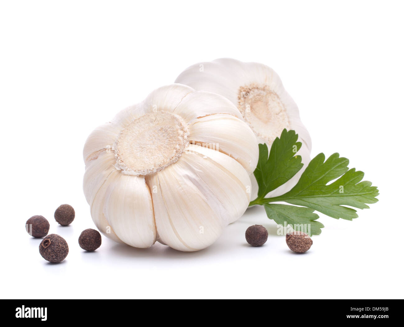 garlic bulb isolated on white background cutout Stock Photo - Alamy