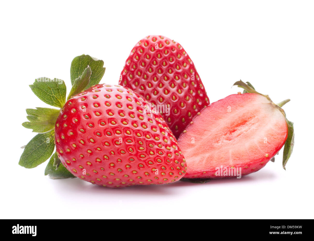 Strawberry isolated on white background cutout Stock Photo - Alamy