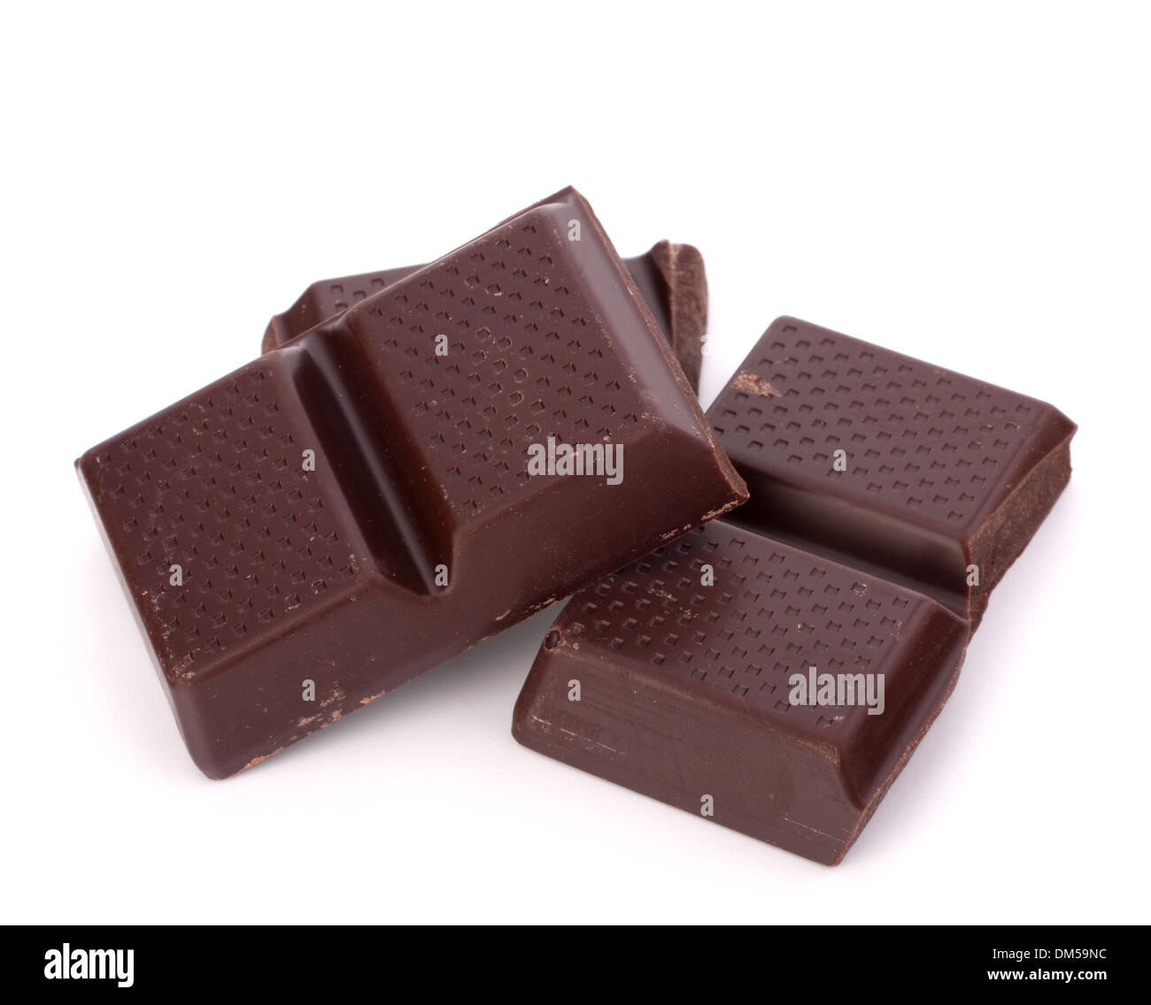 Chocolate bars stack isolated on white background Stock Photo - Alamy