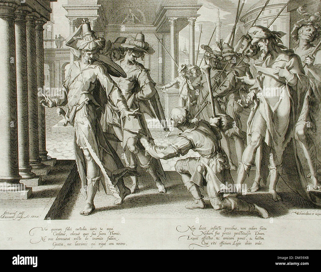 This artwork depicts an allegorical representation of justice, often ...