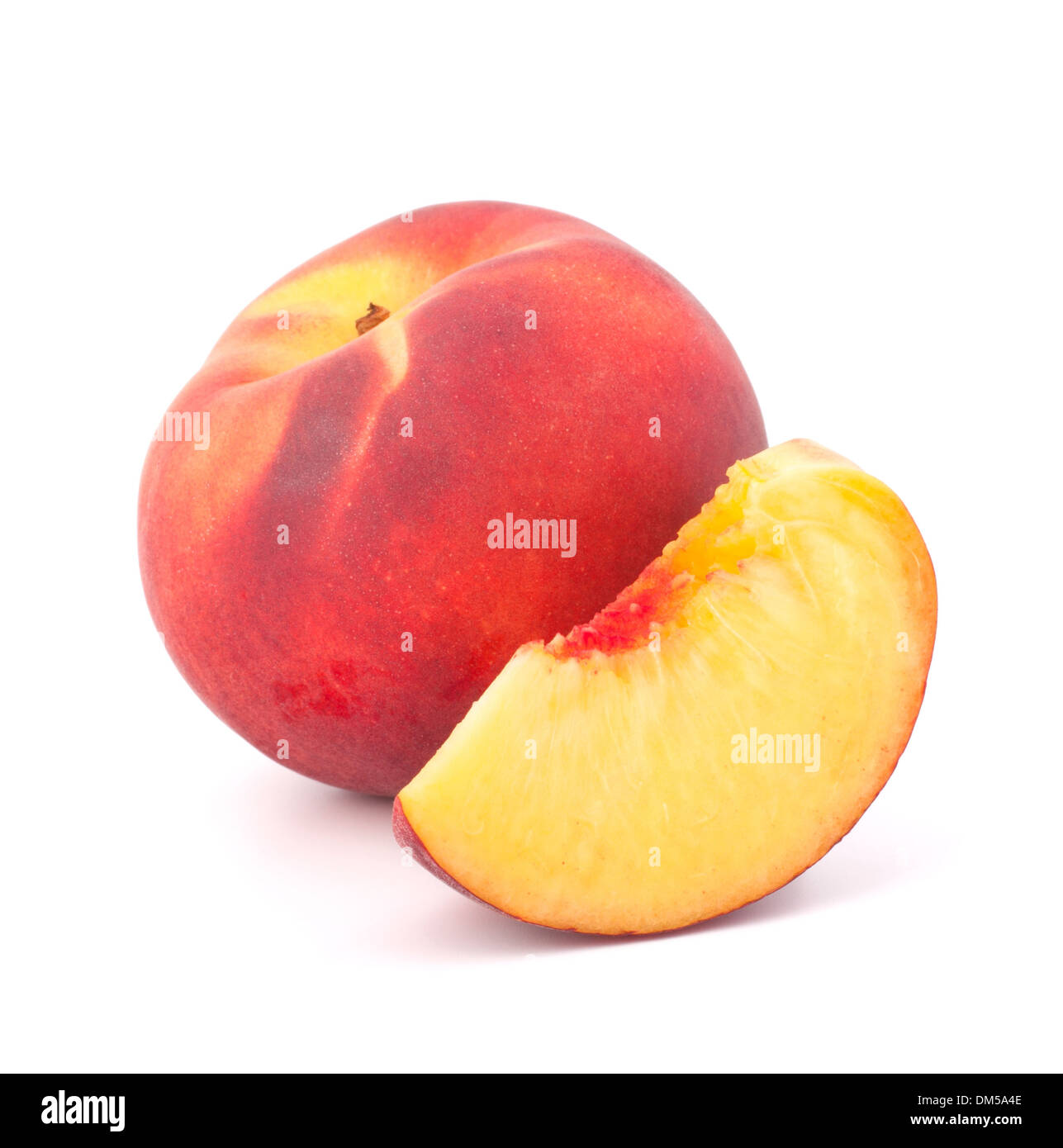 Ripe peach fruit isolated on white background cutout Stock Photo - Alamy