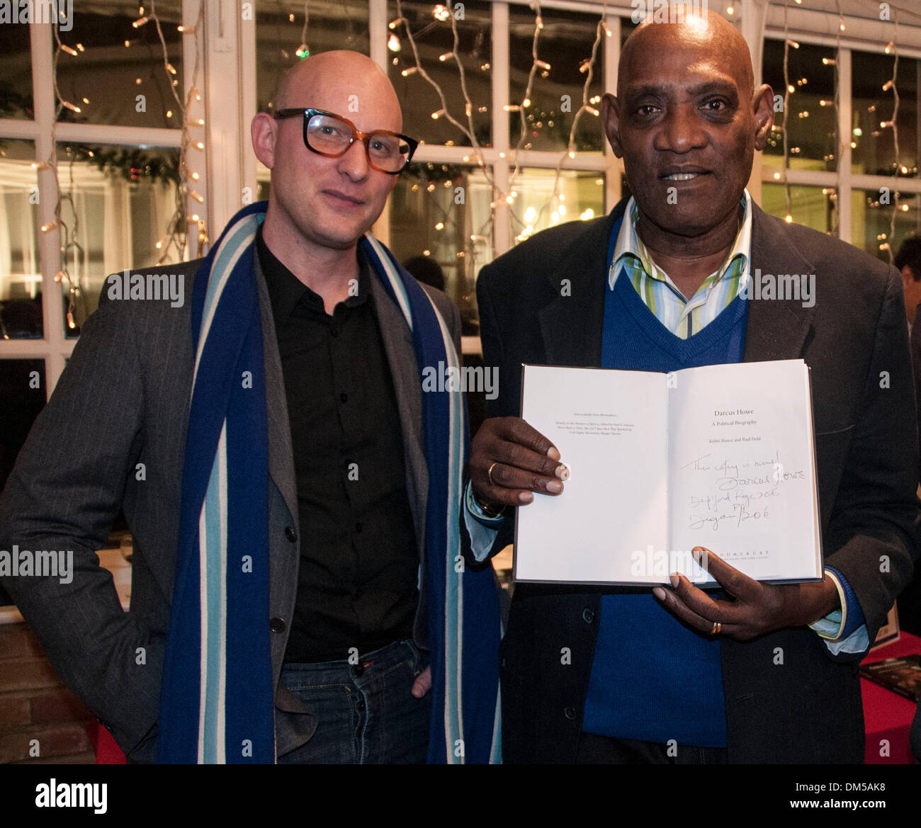 London, UK. 11th Dec, 2013. Darcus Howe (right) attends the book launch ...