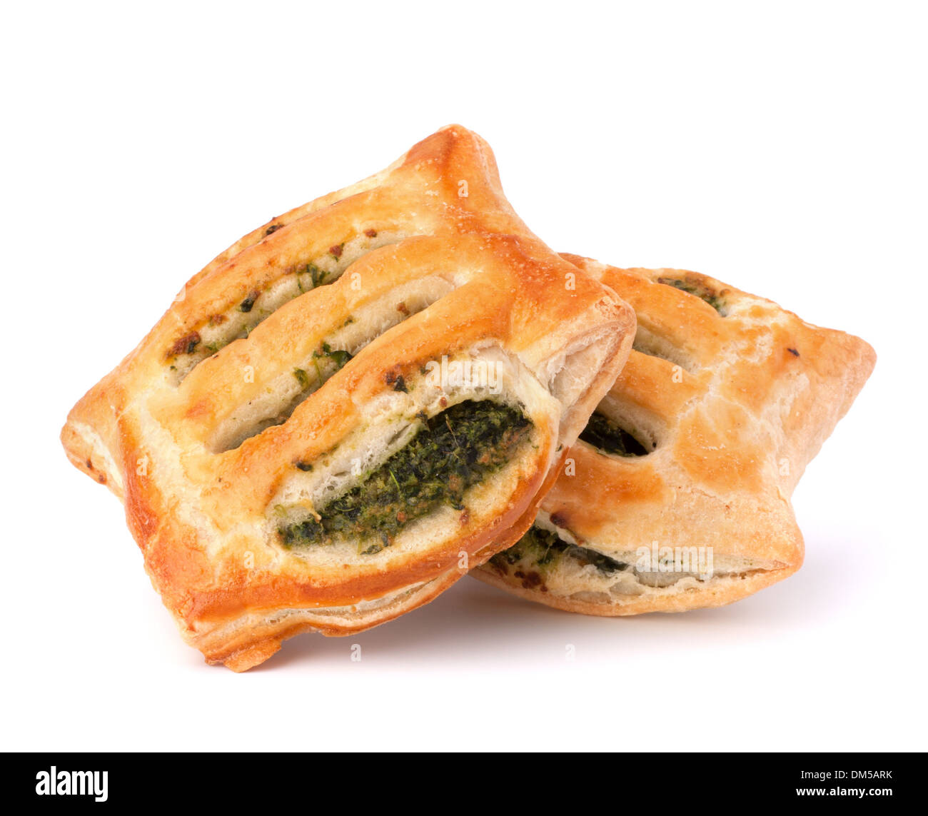 Puff pastry bun isolated on white background. Healthy patty with ...