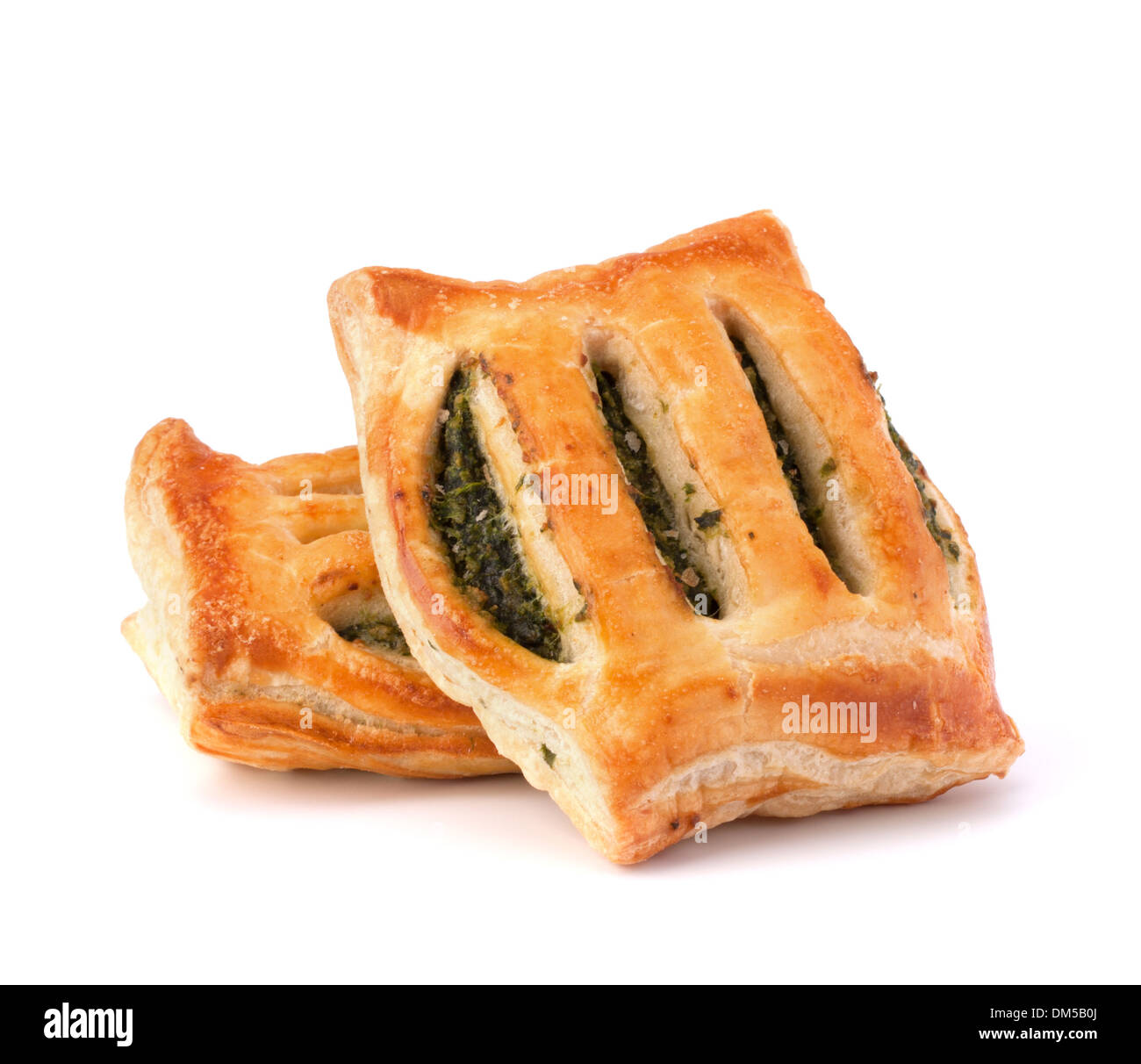 Puff pastry bun isolated on white background. Healthy patty with ...