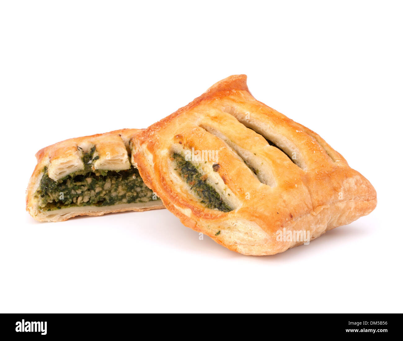 Puff pastry bun isolated on white background. Healthy patty with ...