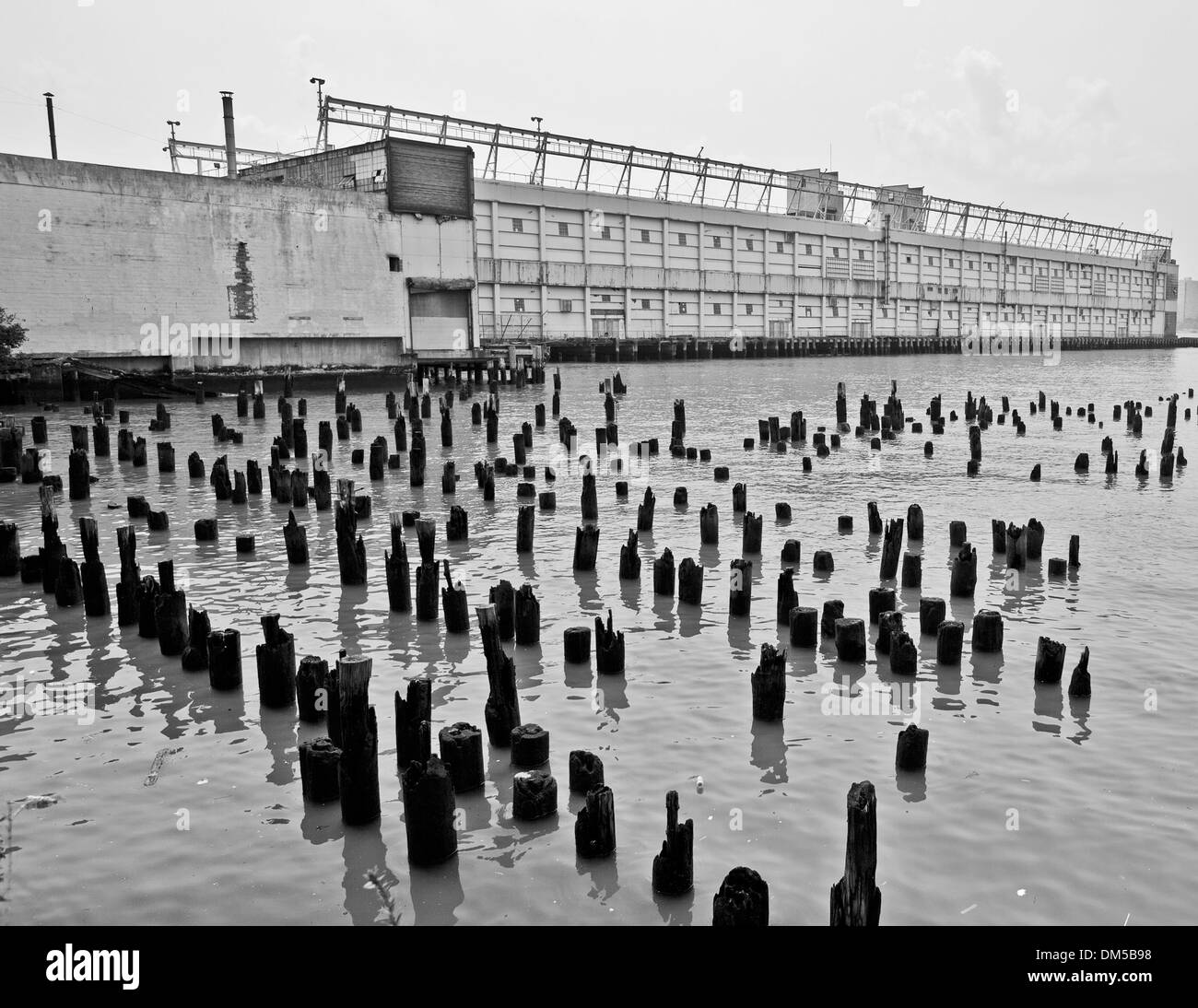 Old Hudson river west side docks in New York Stock Photo - Alamy