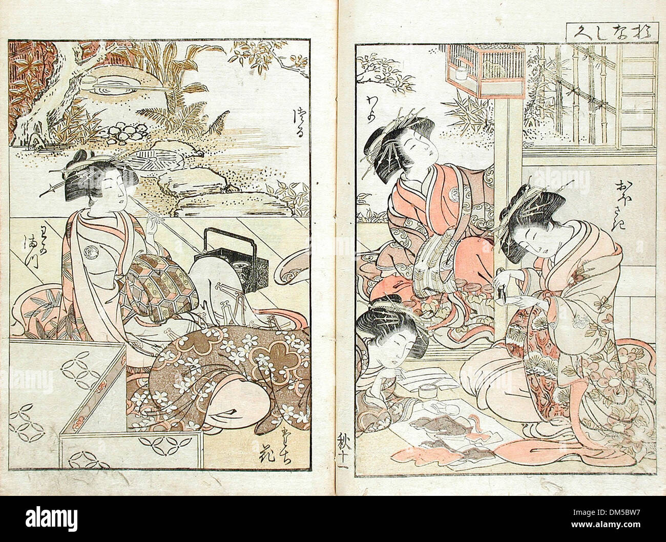 This artwork illustrates a competition between two beautiful women ...